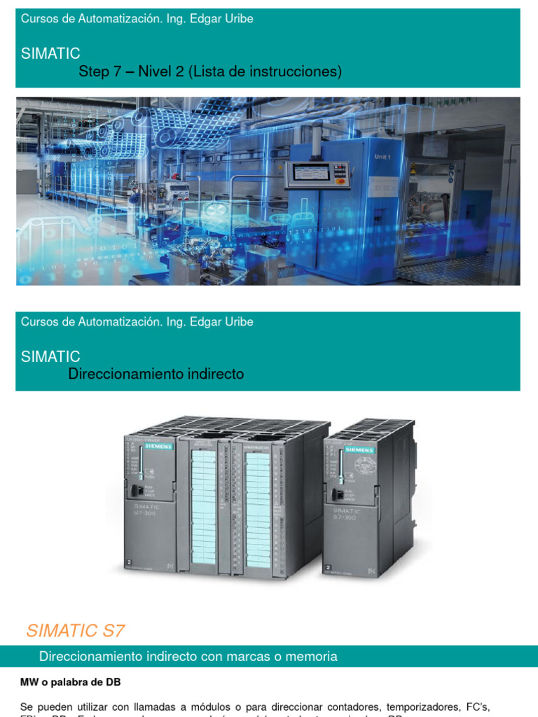 Dirección Indirecta en SIMATIC S7 | PDF | Puntero (Programación de computadora) | Poco