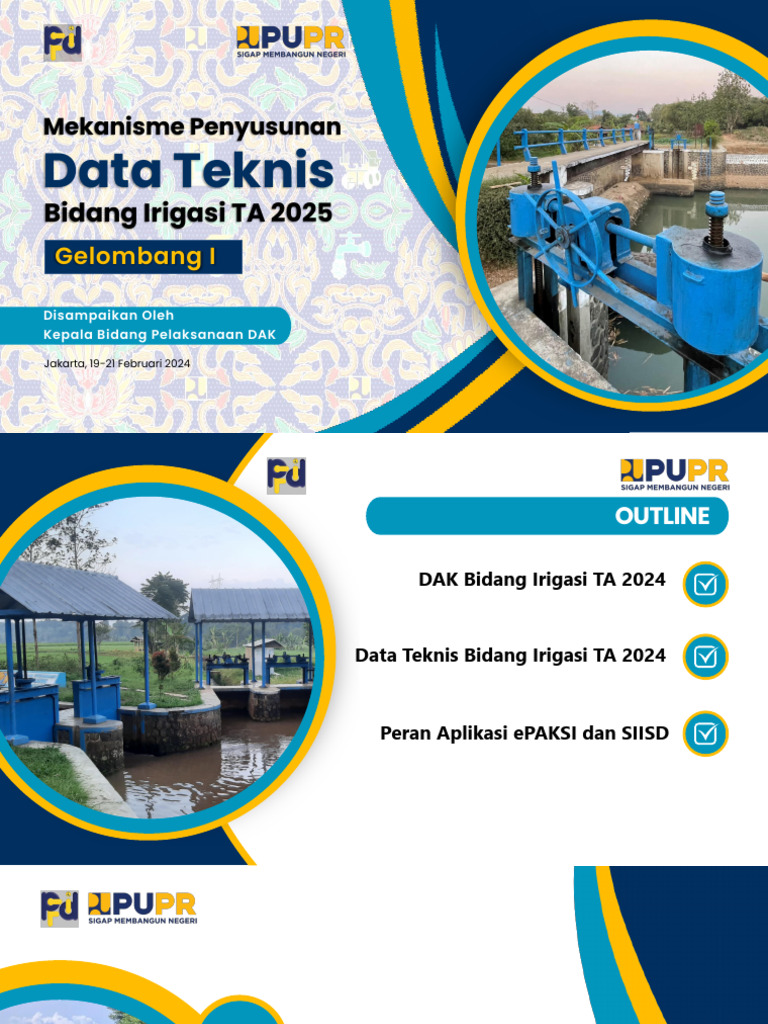 Gel 1. Mekanisme Penyusunan Data Teknis Bid Irigasi TA 2025 | PDF
