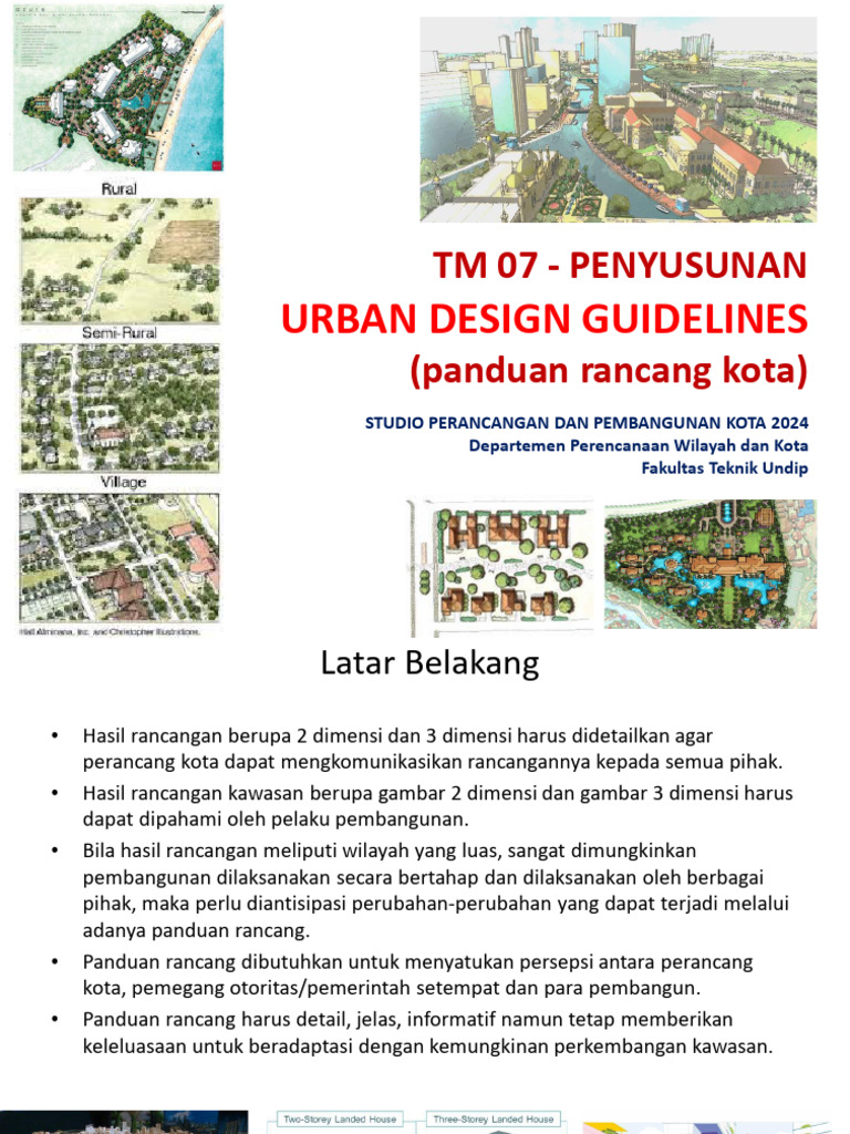 Penyusunan Urban Design Guidelines | PDF