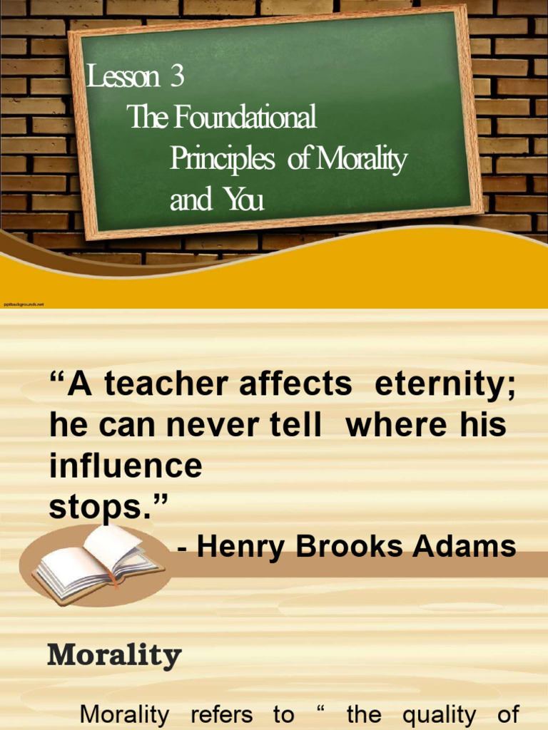 Morality Principles for Teachers | PDF | Virtue