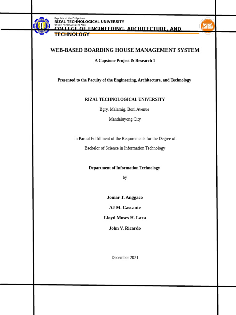 Web Based Boarding House Management System COMPLETE RRL - Edited1 1 1 | PDF | World Wide Web ...