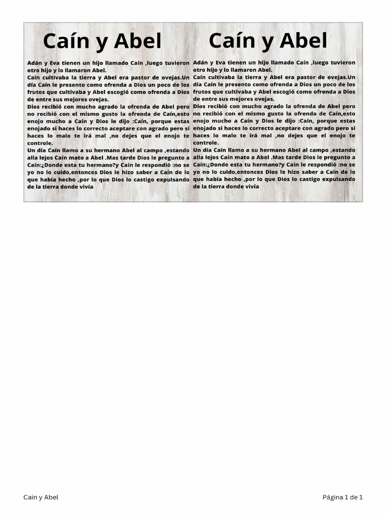 Cain y Abel | PDF