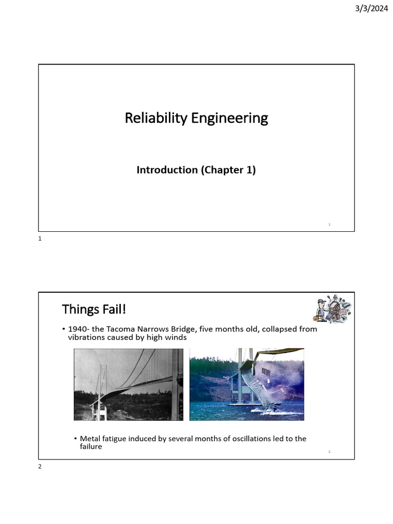 Chapter 1 | PDF | Reliability Engineering