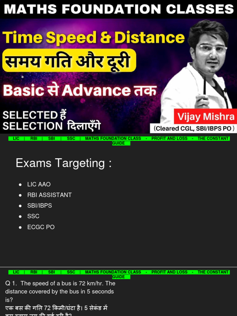 Time and Distance-2 | PDF | Speed | Theory Of Relativity