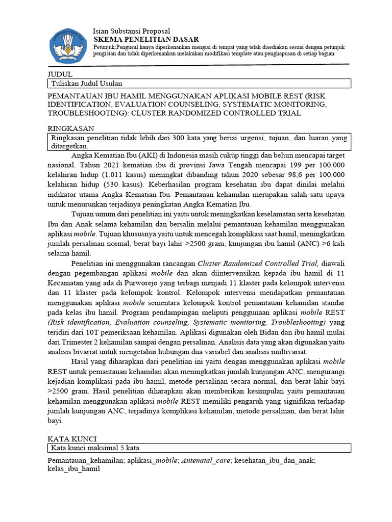 Isian Substansi Proposal Skema Dasar Disertasi (PDD) | PDF