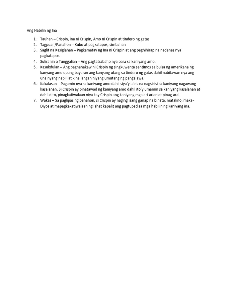 Ang Habilin NG Ina | PDF
