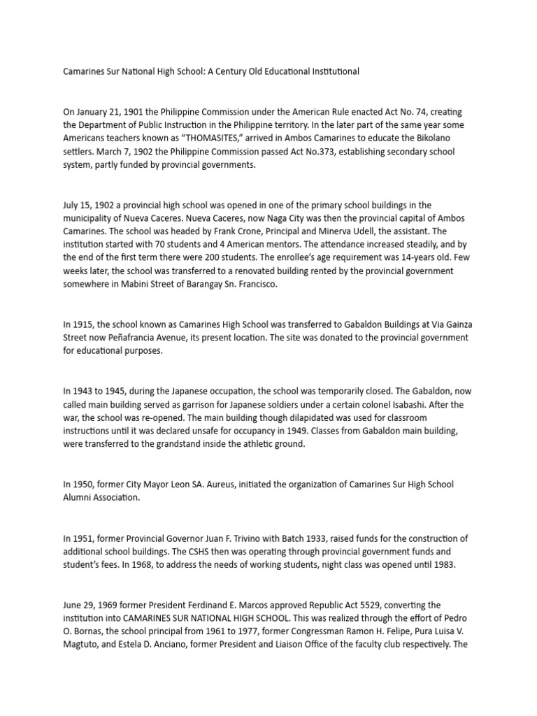 CSNHS Student Handbook | PDF