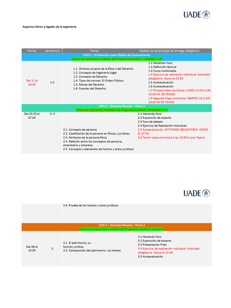 Cronograma 2C 2024 AEYLI | PDF | Conceptos legales | Gobierno