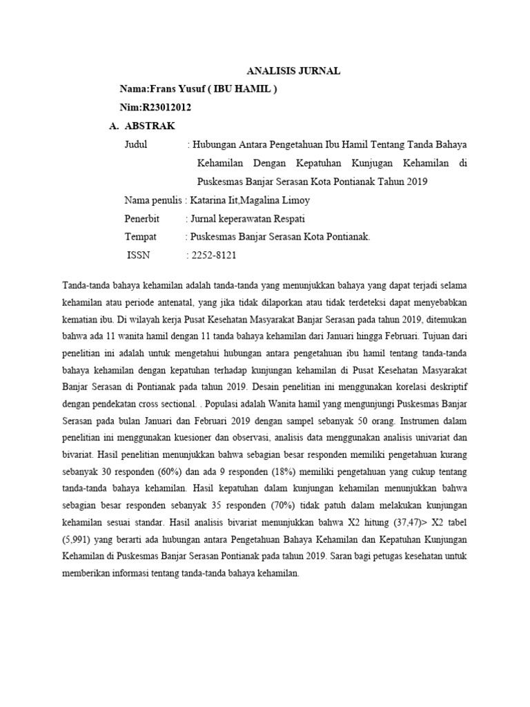 Analisis Jurnal Ppu | PDF