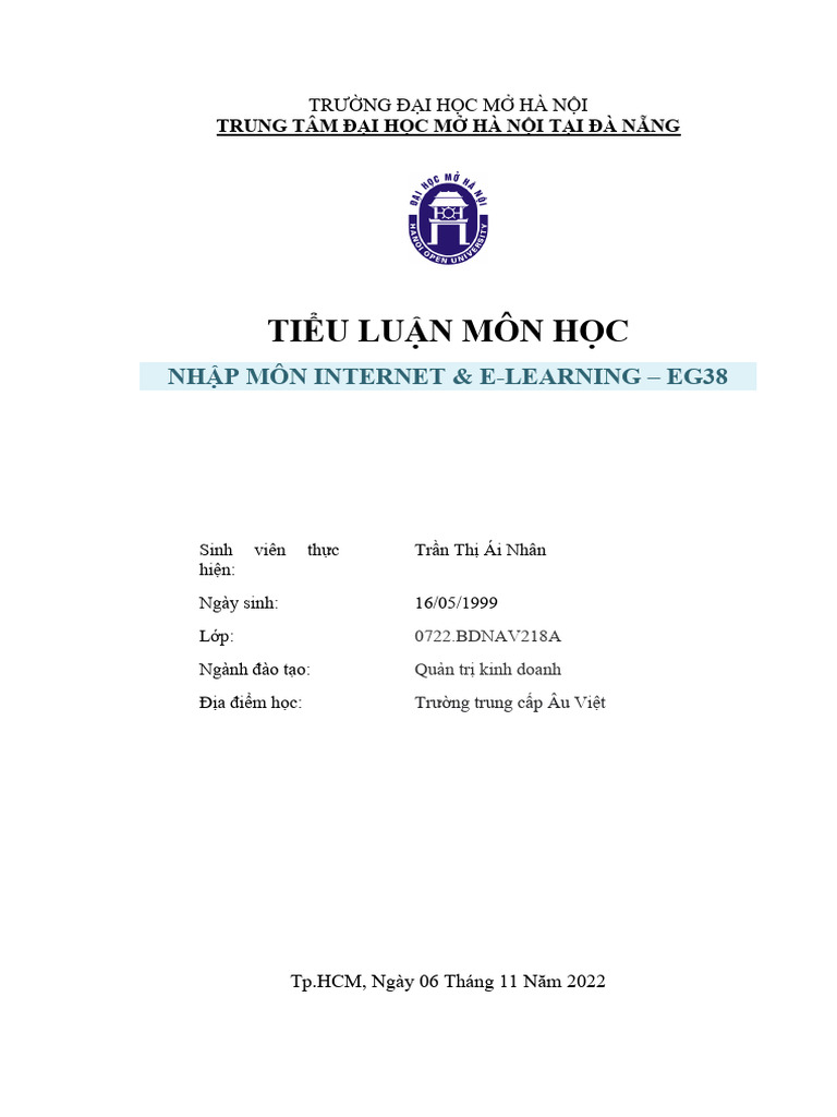 BTL EG38 - Trần Thị Ái Nhân | PDF