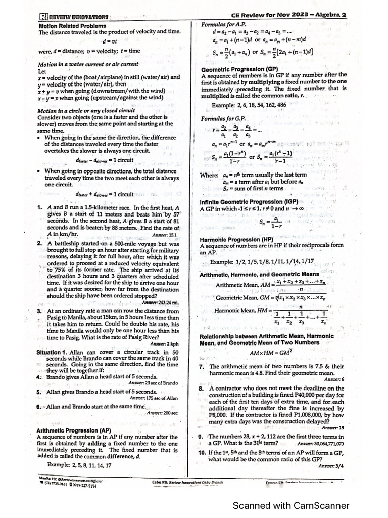 Algebra Set 2 | PDF