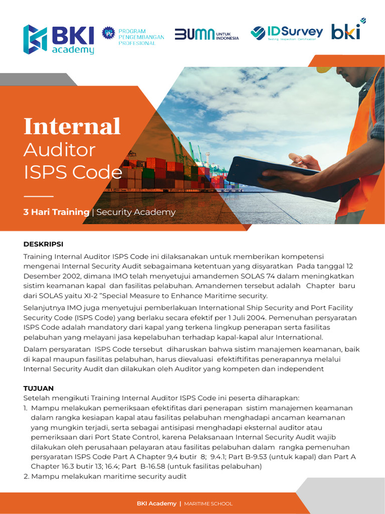 Internal Auditor ISPS - Web | PDF | Teknologi & Rekayasa