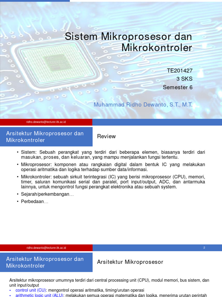 Arsitektur Mikroprosesor dan Mikrokontroler | PDF