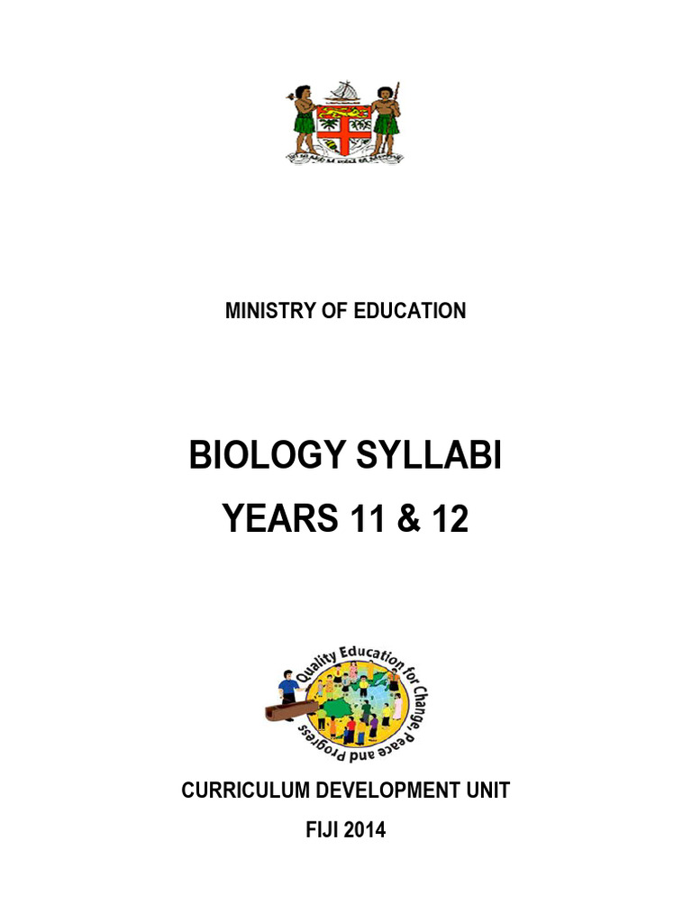 Year 11 Biology Syllabus 2014 | PDF