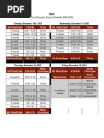 2024-2025 Bell Schedule | PDF
