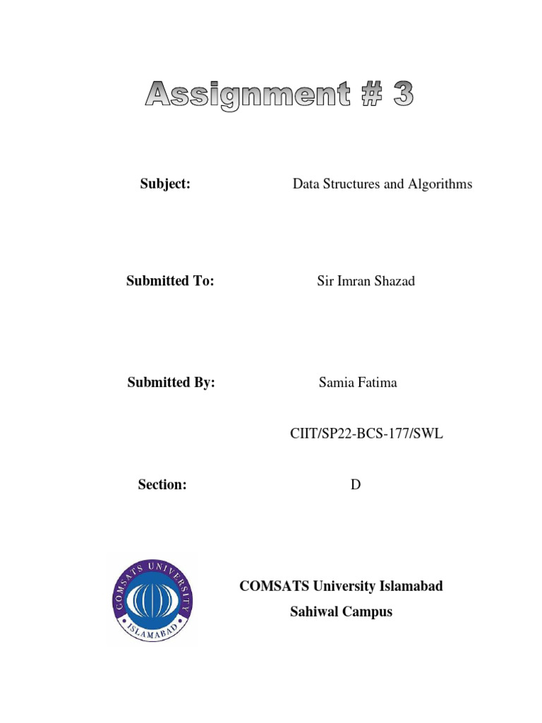 Dsa Assignment3 Pdf Theoretical Computer Science Graph Theory 
