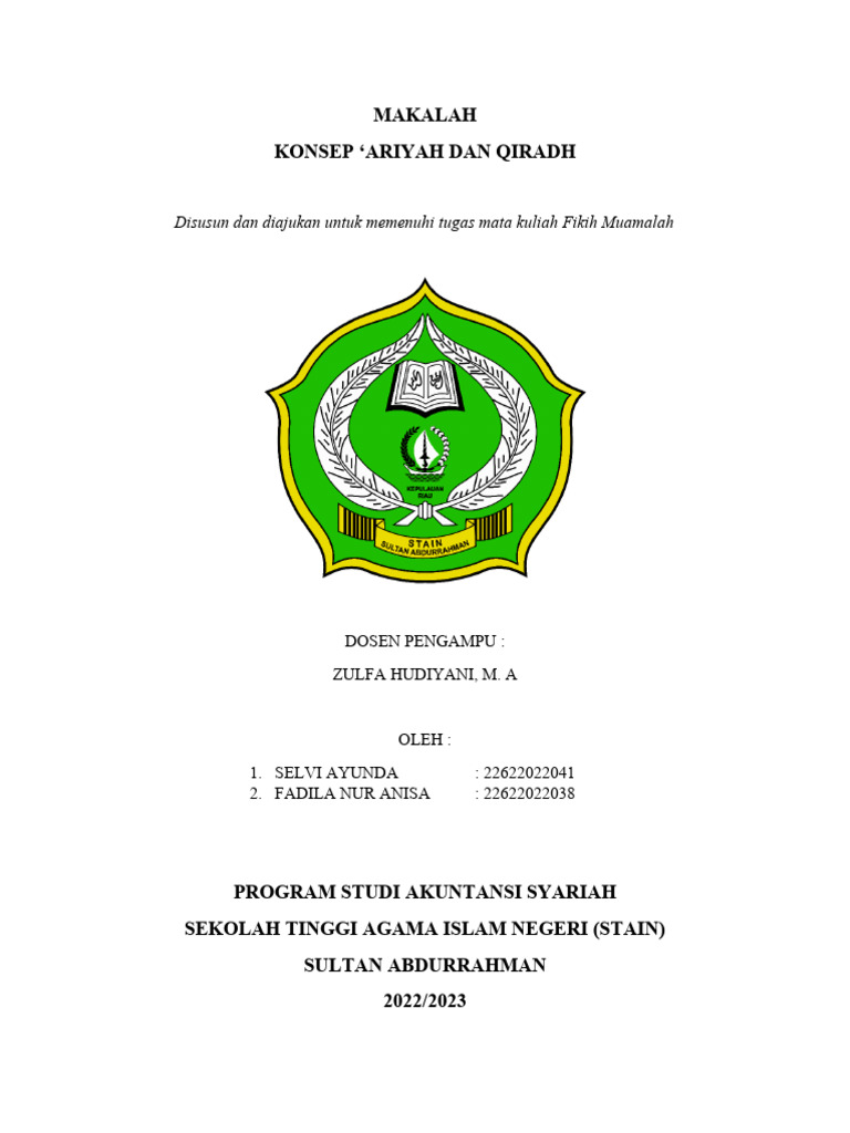 Makalah Konsep Ariyah | PDF