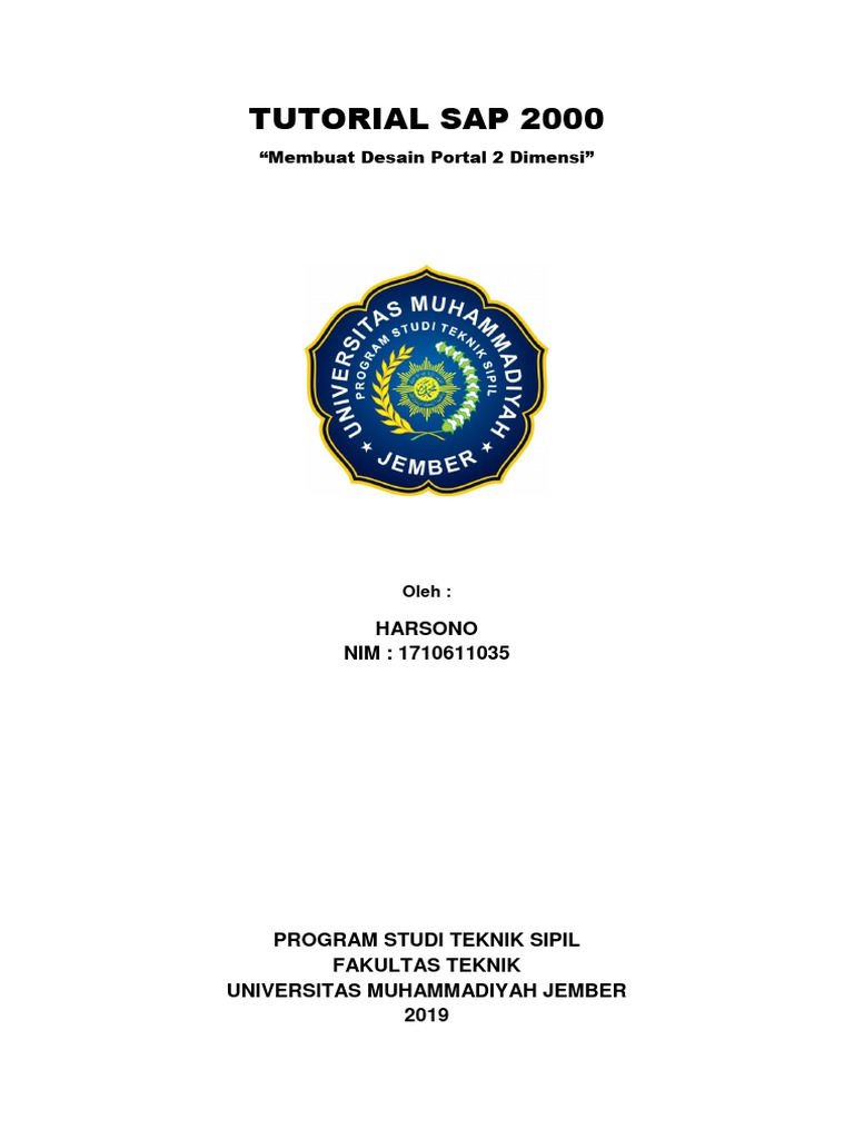 TUTORIAL SAP 2000 Membuat Desain Portal | PDF