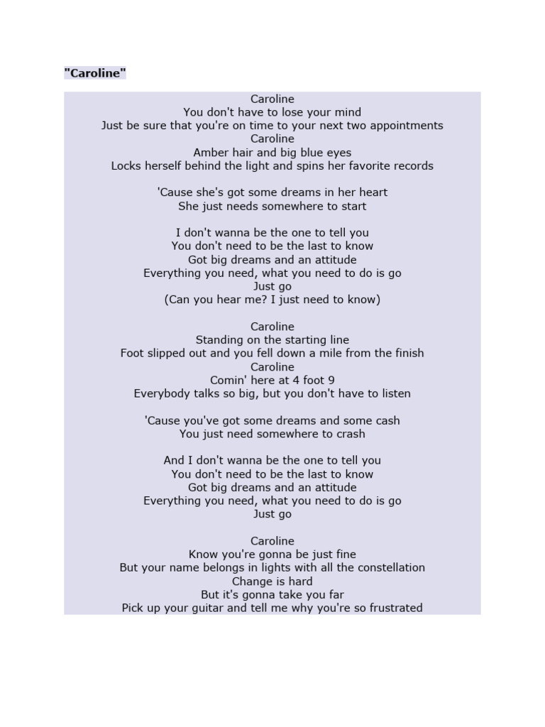 Caroline | PDF
