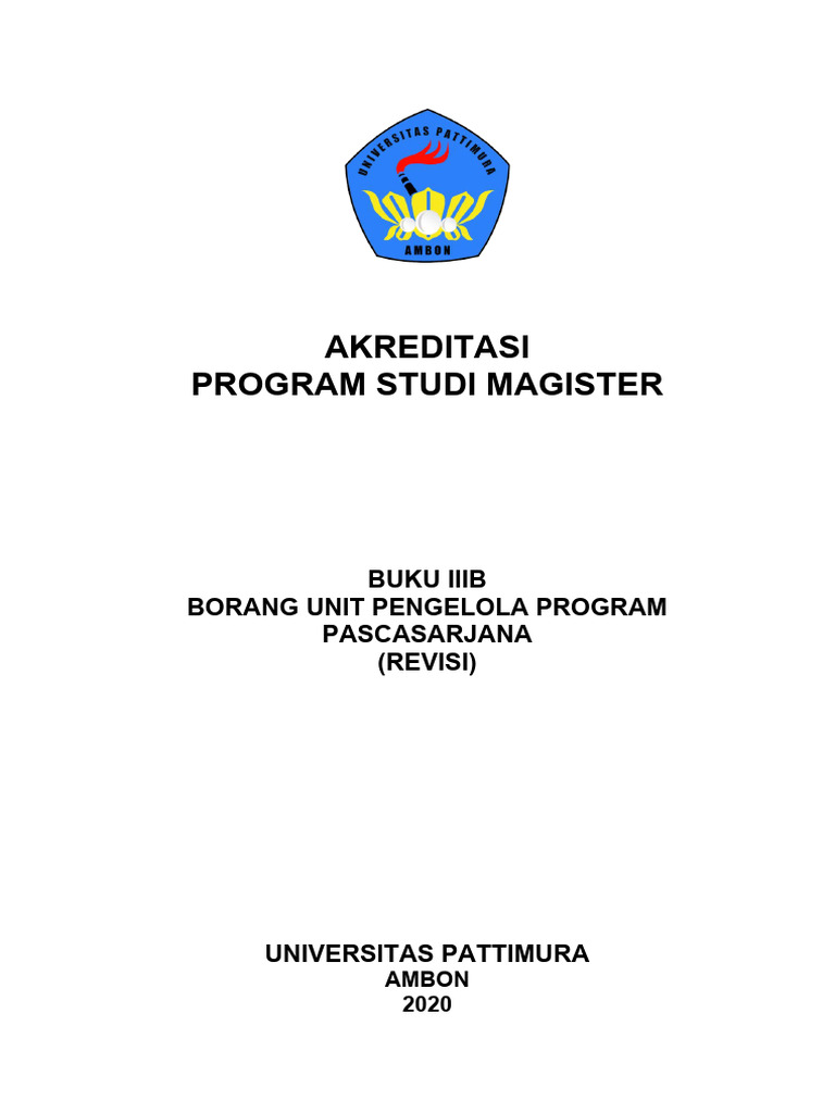 Buku 3b-Borang Unit Pengelola Pps Unpatti Revisi 27 Feb 2020 | PDF