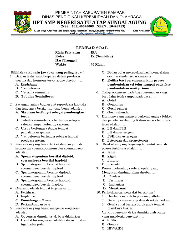 PS IPA Kelas 9 | PDF