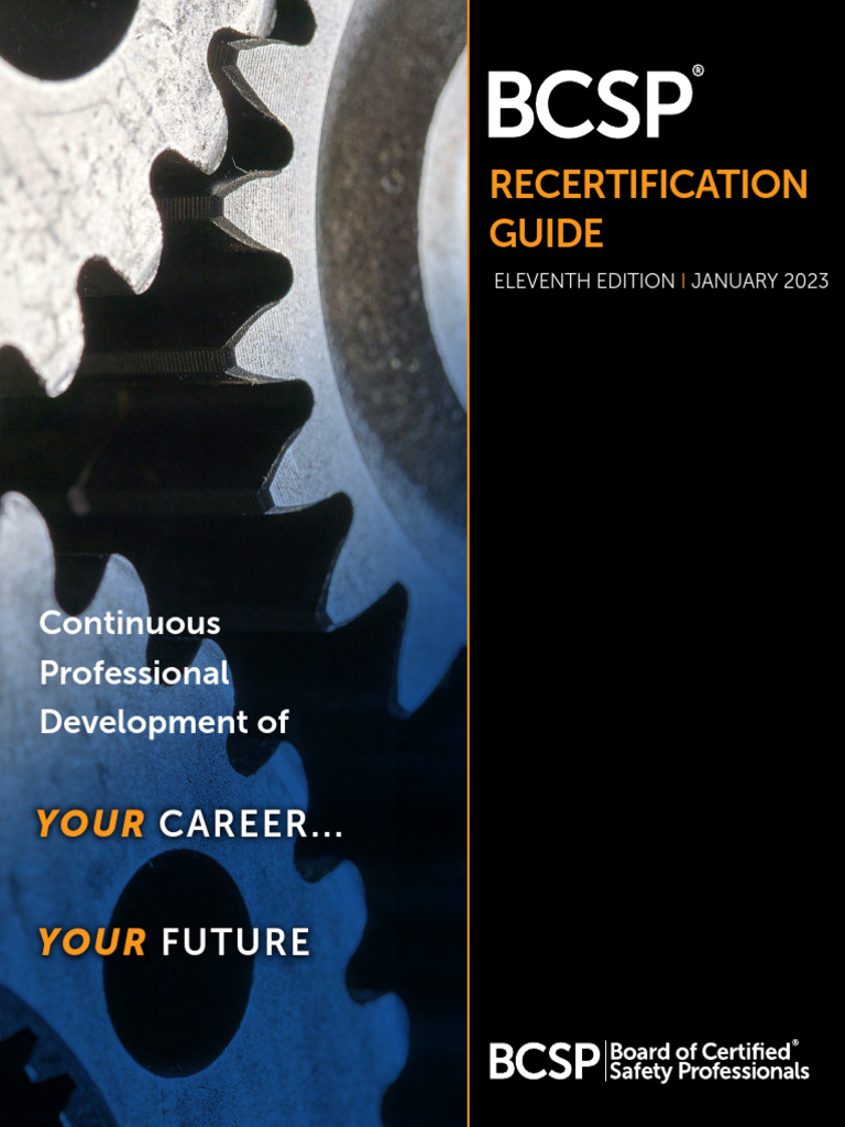 Recertification Guide | PDF | Occupational Safety And Health | Safety