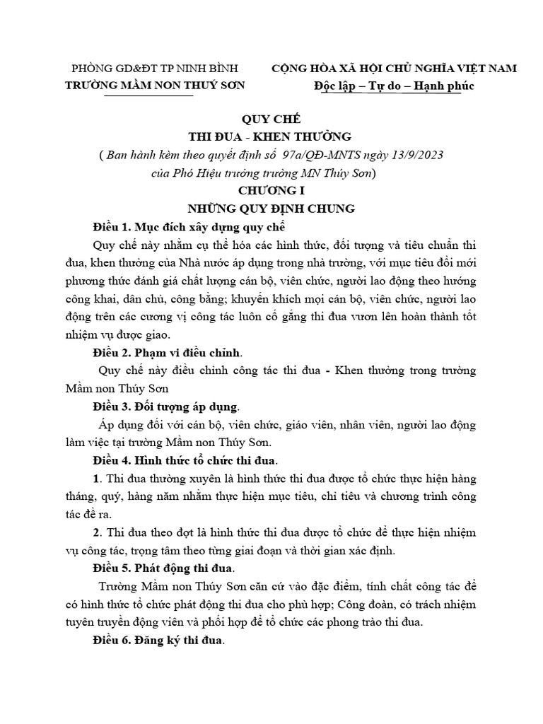 5 Quy Che Thi Dua - Khen Thuong 4e630 | PDF