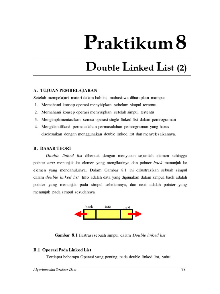 08 Double Linked List 2 | PDF 08 Double Linked List 2 | PDF