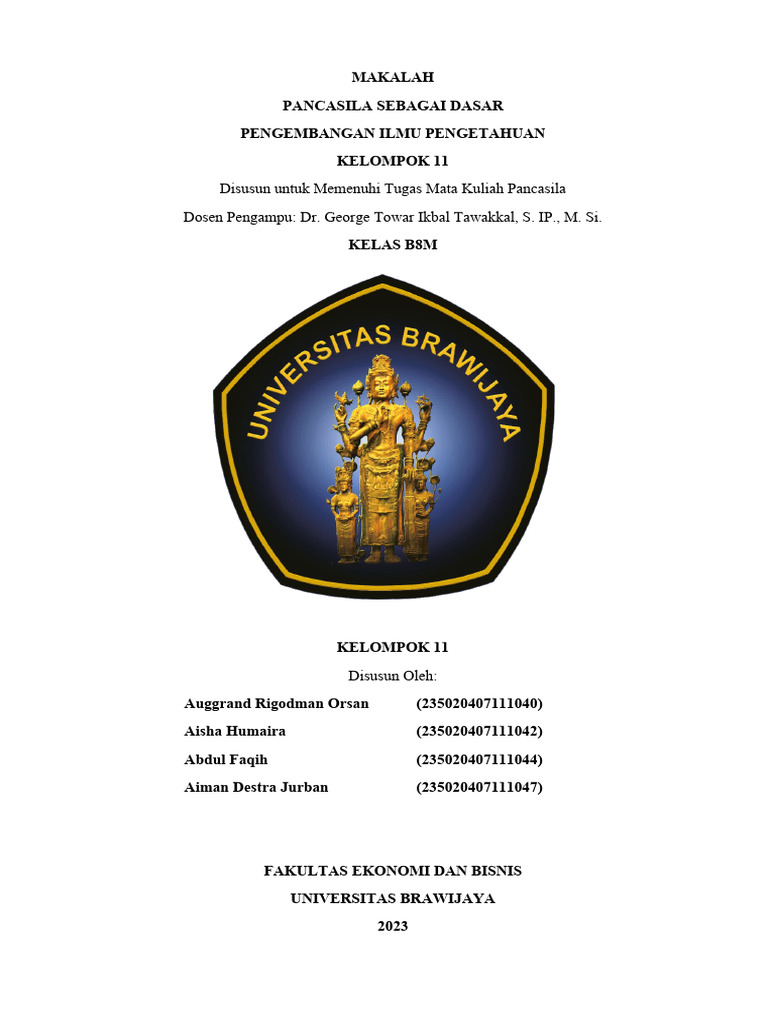 Makalah Pancasila Kelompok 11 | PDF | Ilmu Sosial | Sains & Matematika