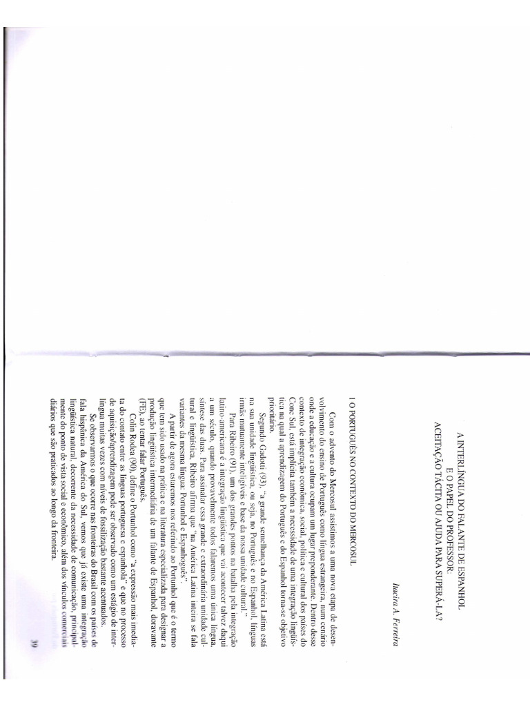 E29. Texto A Interlingua Do Falante de Espanhol | PDF