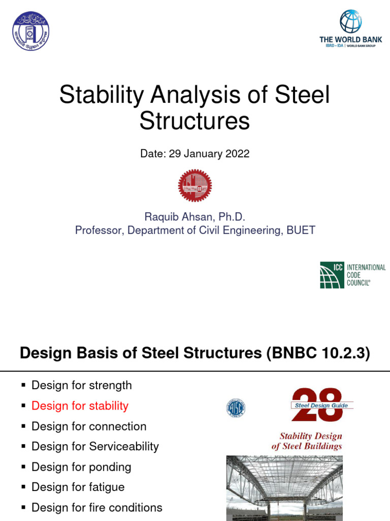 S - 19 - Steel - 7 Stability Analysis of Steel Structure | PDF ...