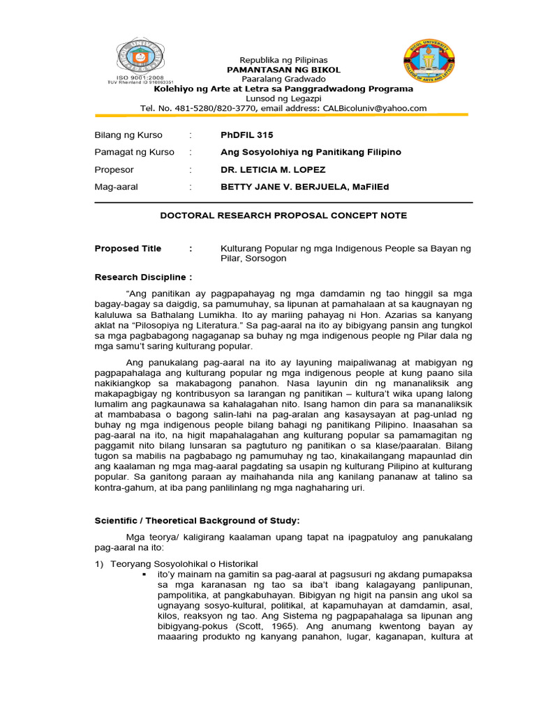 Kulturang Popular NG Mga Indigenous People NG Pilar | PDF