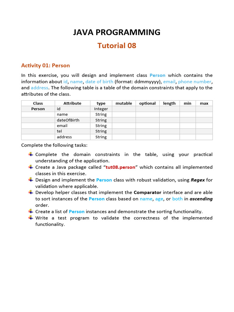 Pr2 Tutorial 08 Pdf Class Computer Programming Method Computer Programming 0054
