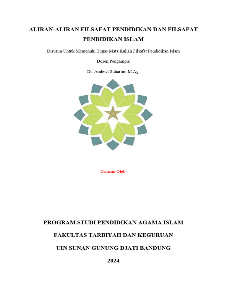 Aliran-Aliran Filsafat Pendidikan Islam-1 | PDF | Sains & Matematika