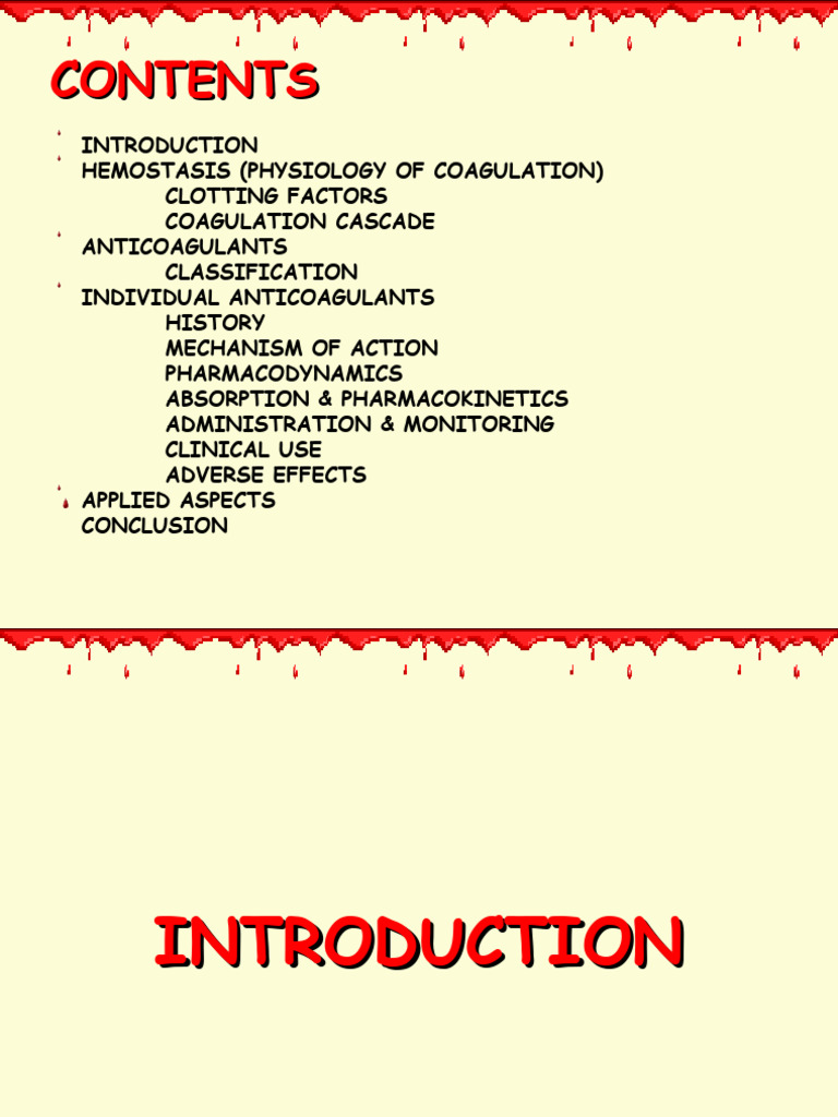 Anticoagulants | PDF | Coagulation | Thrombosis
