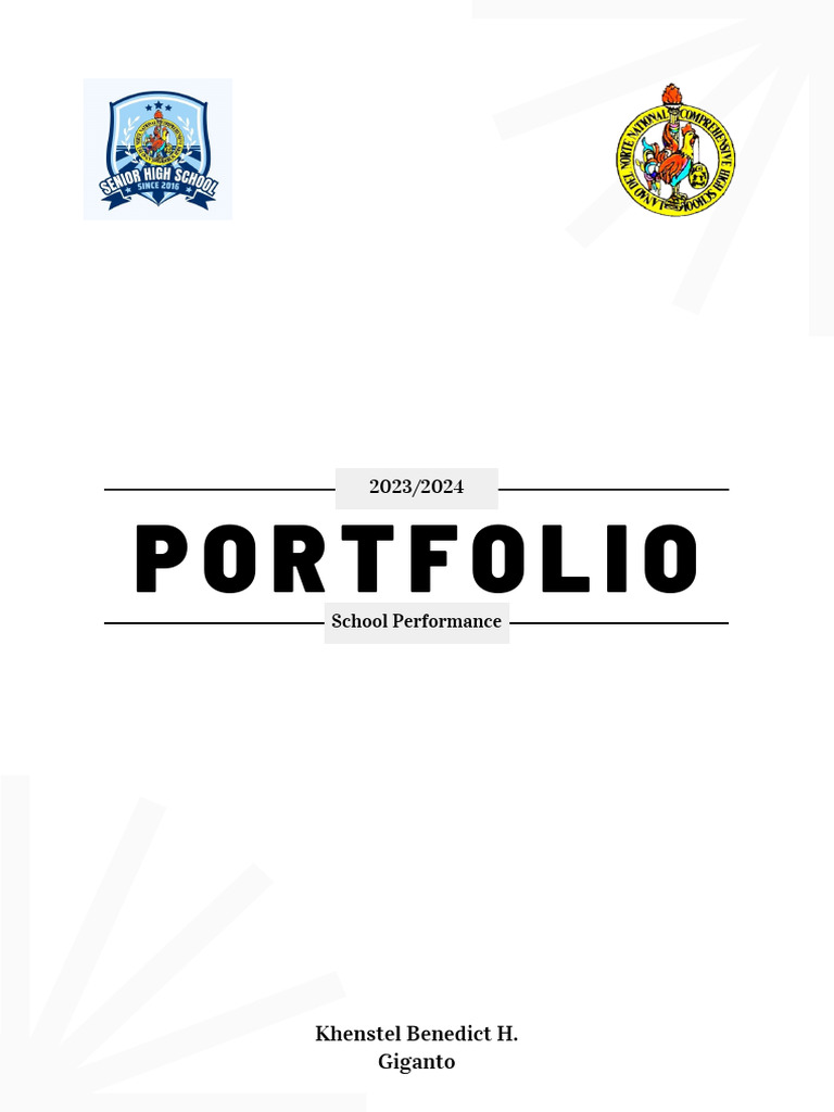 Black and White Simple Portfolio Cover Page | PDF