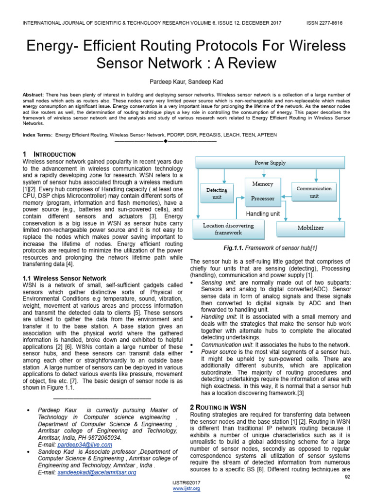 Energy Efficient Routing Protocols For Wireless Sensor Network Pdf Wireless Sensor Network