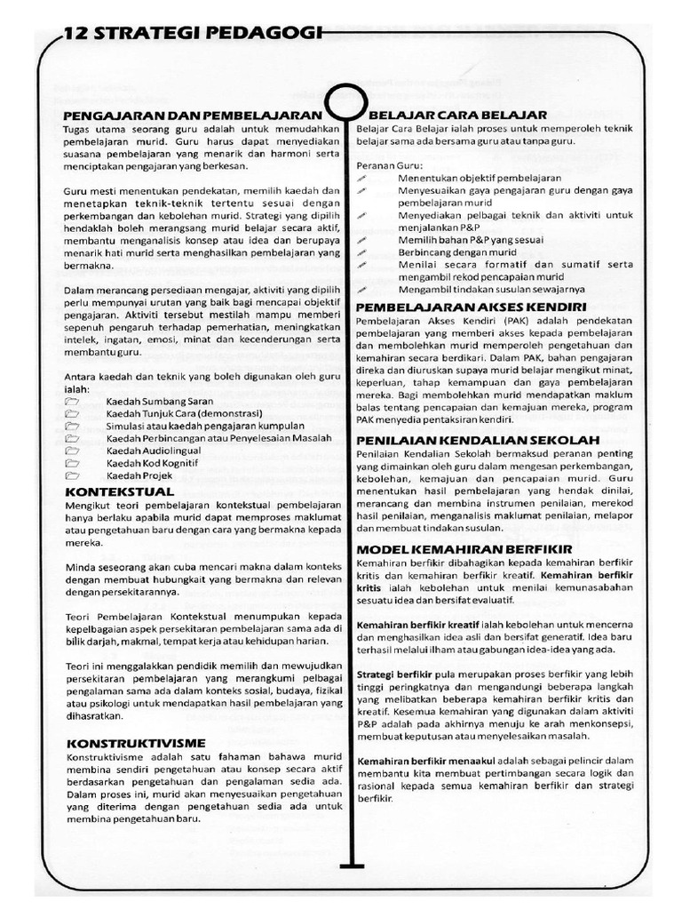 12 Strategi Pedagogi 1 | PDF