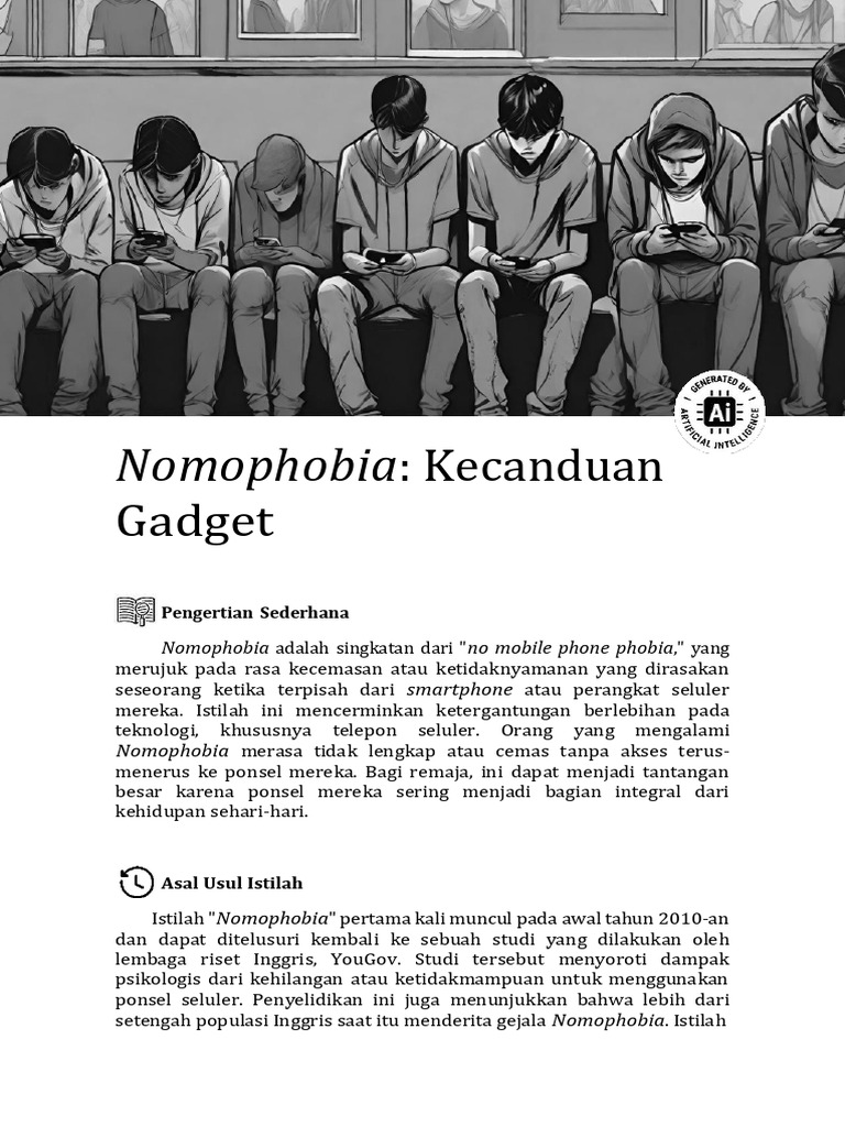 Lampiran Materi RPL BK - Nomophobia | PDF | Pengembangan Diri | Kesehatan Holistik