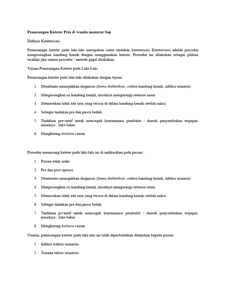 Pemasangan Kateter Diah Afriani Sari 2 | PDF | Kesehatan Holistik | Sains & Matematika