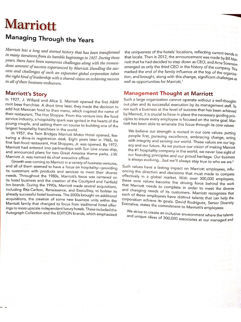 Case Study 1 Marriott | PDF