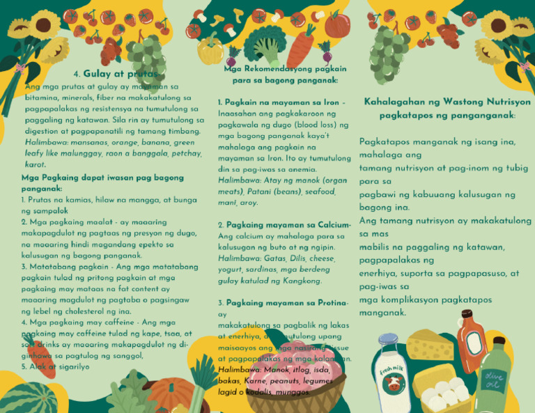 Postpartum Diet Brochure | PDF