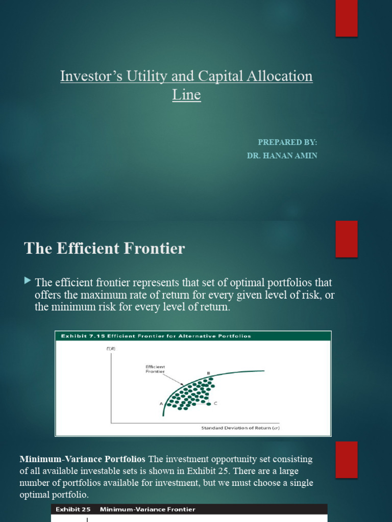 Lecture-5 Investors Utility and CAL | PDF | Modern Portfolio Theory ...