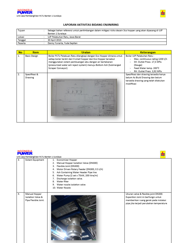 Spesifikasi Economizer Hopper PLTU Banten 1 | PDF