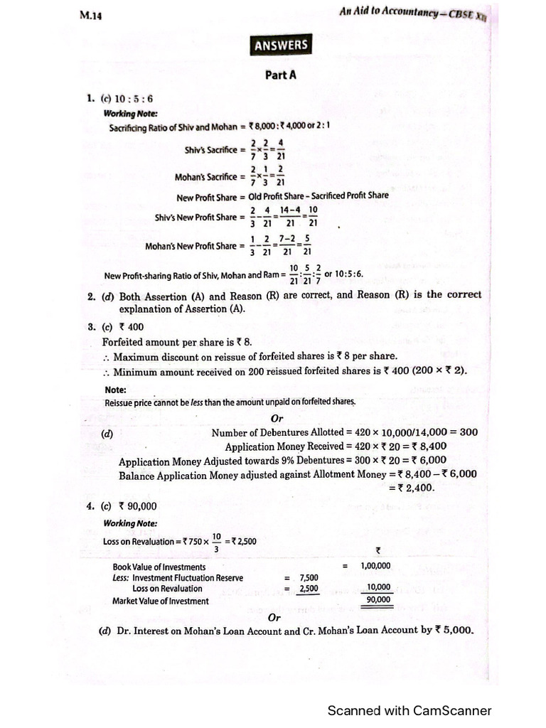 Answer Key - Model 1 | PDF