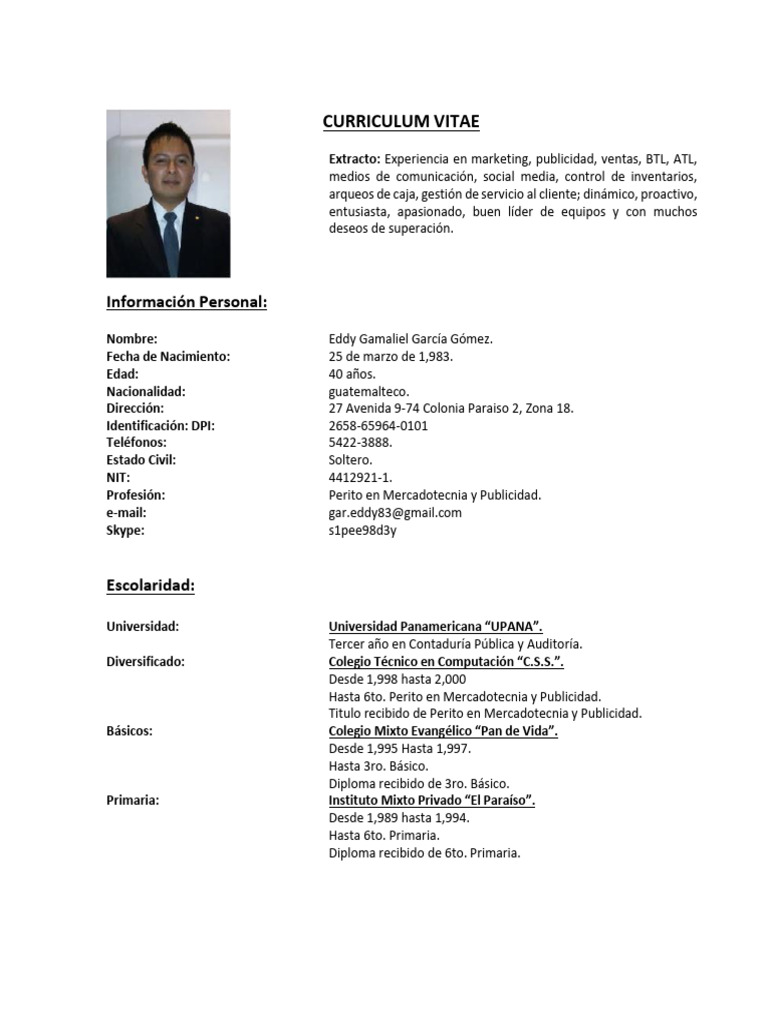 CV Eddy Garcia | PDF
