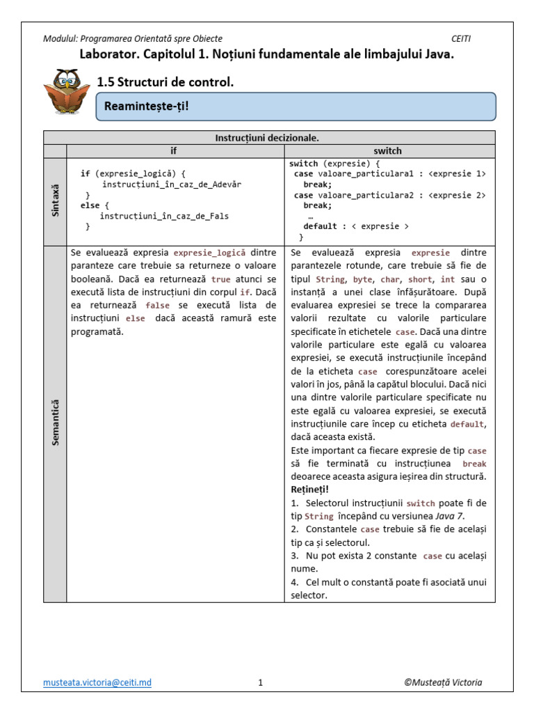 LaboratorNr 02 Structuri de Control | PDF