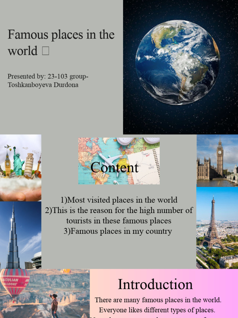 Famous Places in The World | PDF | Dubai