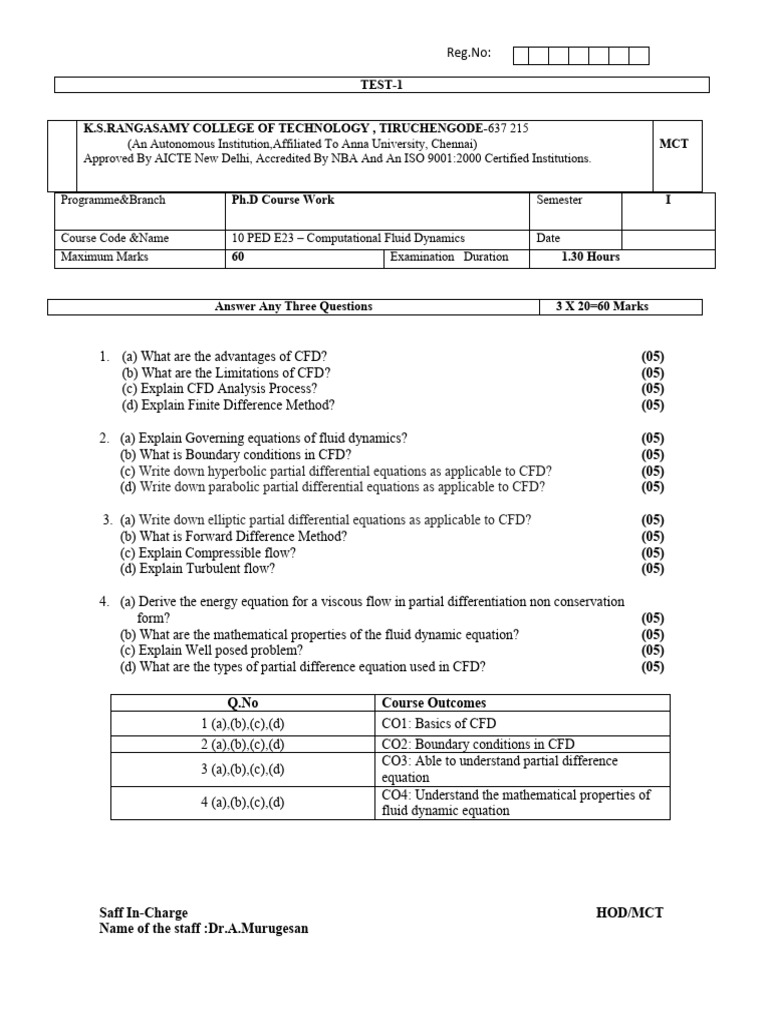 Cfd Test 1 Pdf Computational Fluid Dynamics Fluid Dynamics