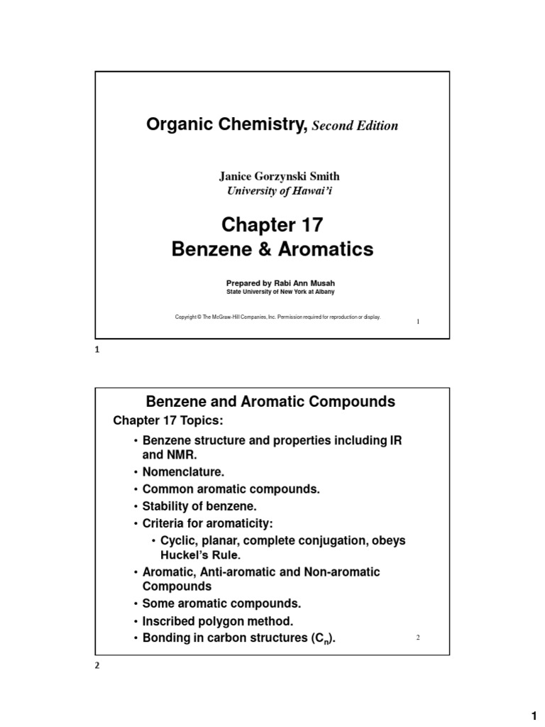 Chapter 17 - BENZENE AND AROMATICS | PDF | Molecular Orbital | Aromaticity